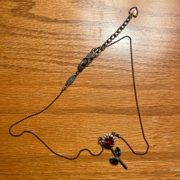 Sabika | Jewelry | Sabika Hopeful Flower Necklace Red Flower Retired ...